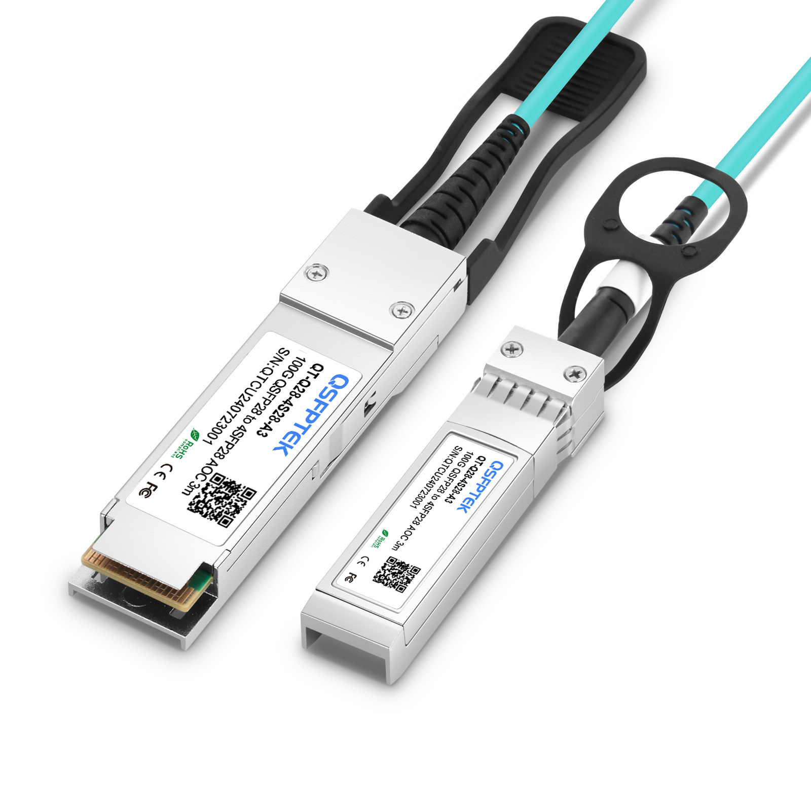 3M Mellanox MFA7A50-C003 Compatible 100G QSFP28 to 4x25G SFP28 Breakout Active Optical Cable