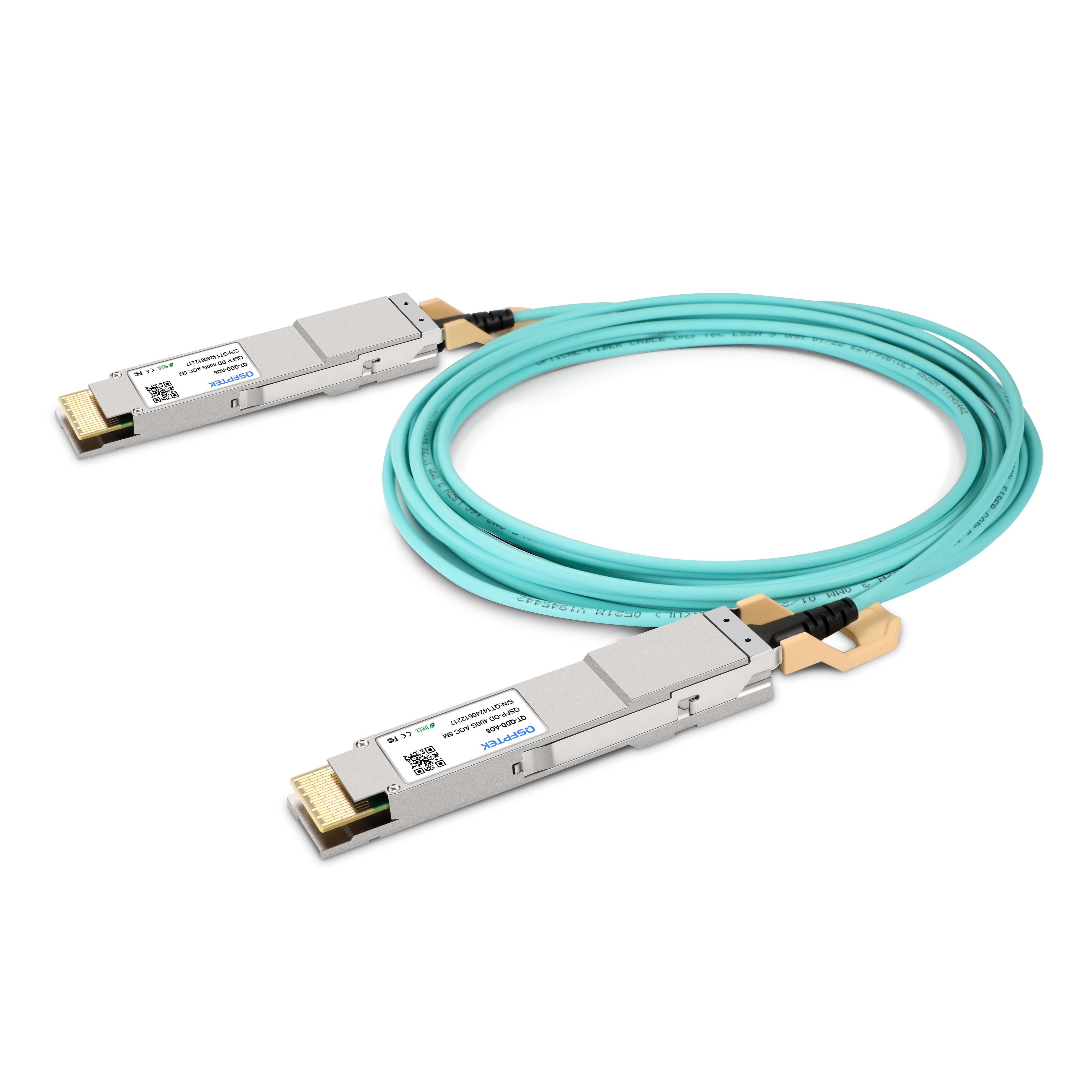 5m Mellanox MFA1W00-W005 Compatible 400G QSFP-DD Active Optical Cable ...