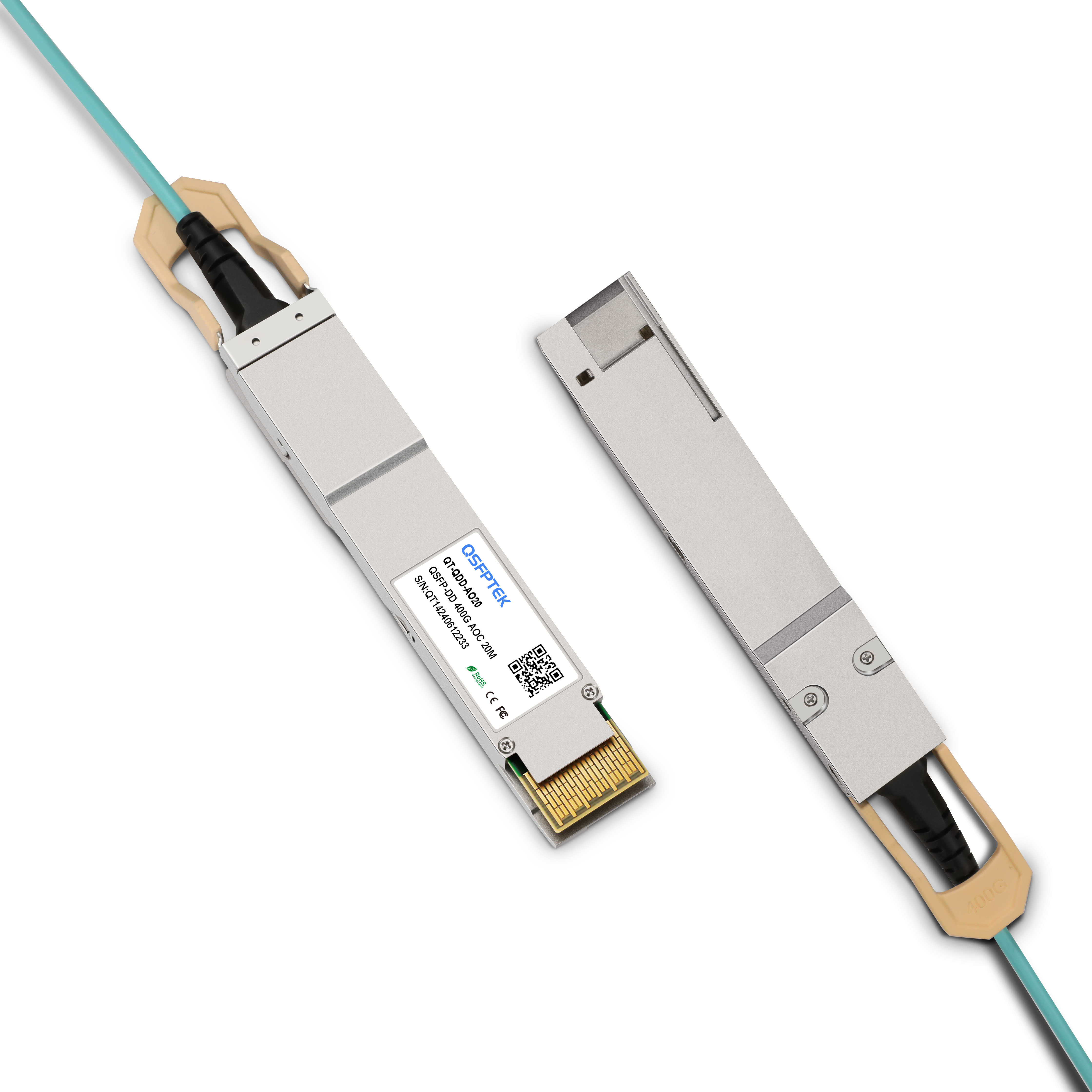 20m (66ft) NVIDIA Compatible 400G QSFP-DD Active Optical Cable (AOC ...