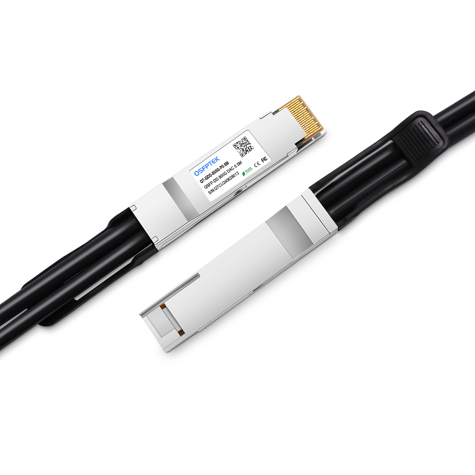 0.5m Nivida Compatible 800G QSFP-DD Passive Twinax Direct Attach Copper ...