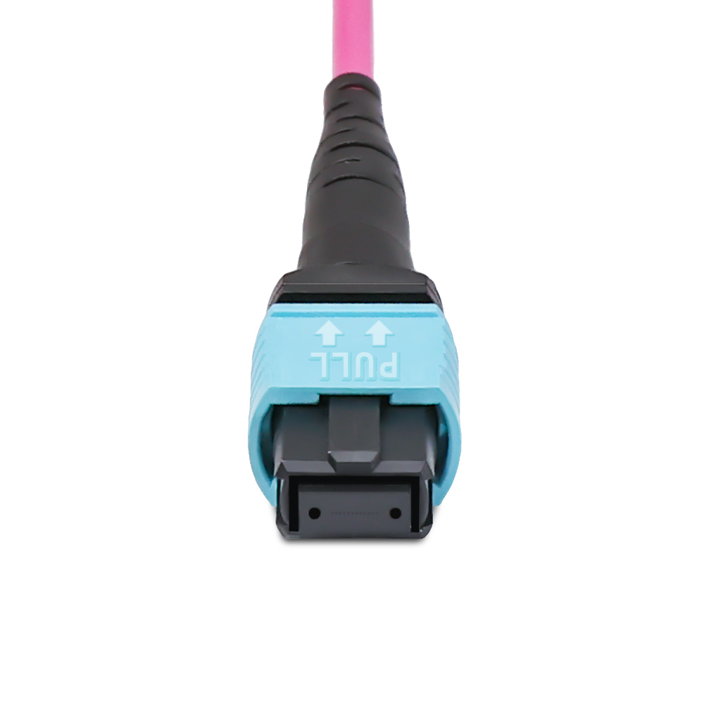 1m 16 Fibers MPO to 8x LC Duplex Type B LSZH OM4 Multimode Breakout ...