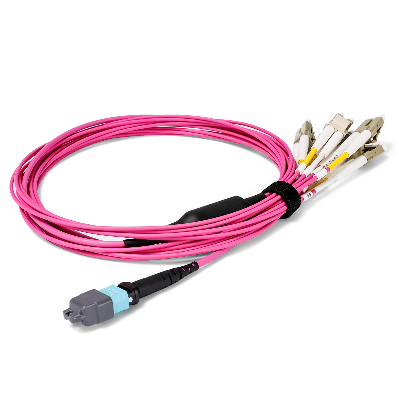 10m (33ft) MPO-12 (Female) to 6x LC UPC Duplex 12 Fibers Type B LSZH ...