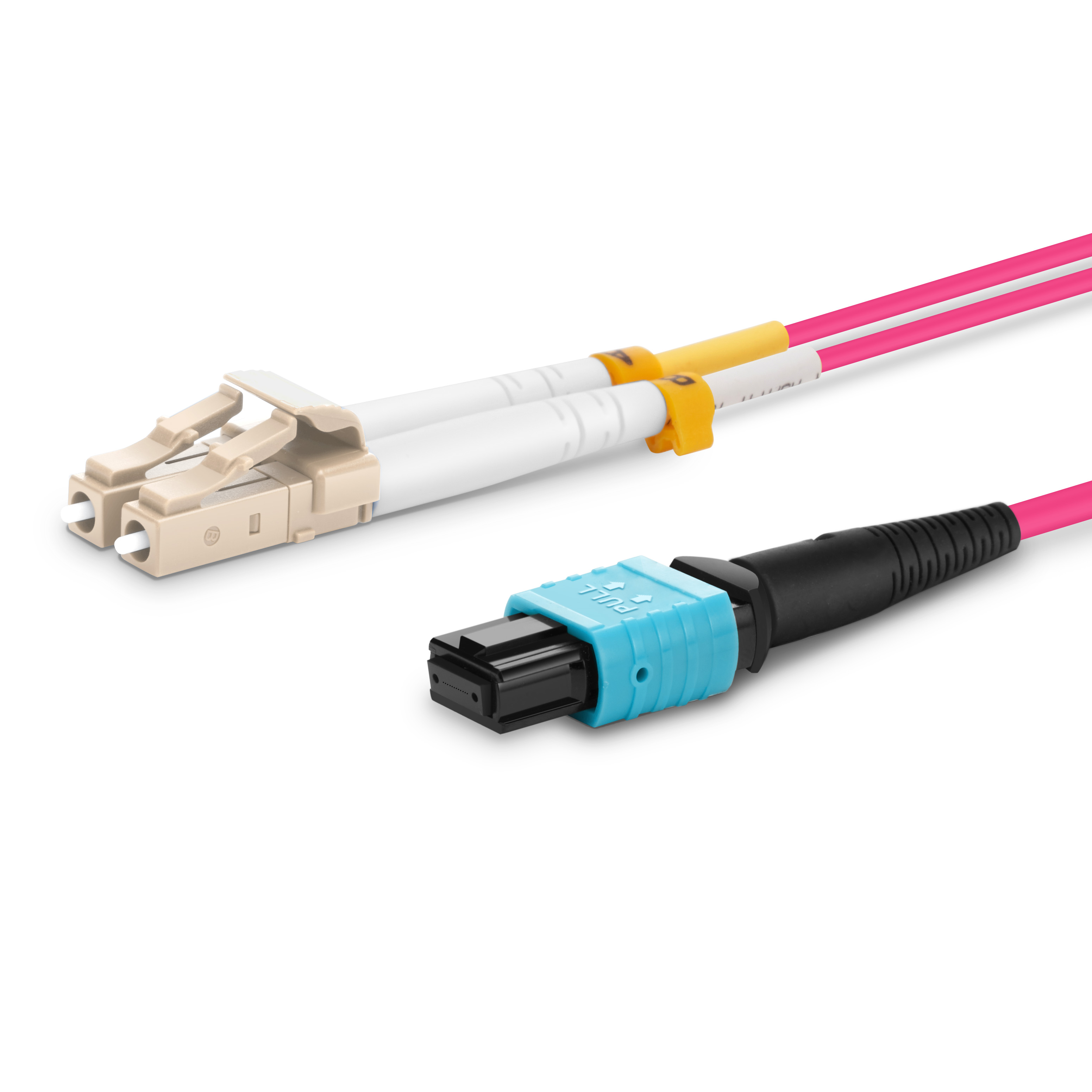 1m (3ft) MPO-8 (Female) to 4x LC UPC Duplex 8 Fibers Type B LSZH OM4 50/125 Elite Breakout Cable