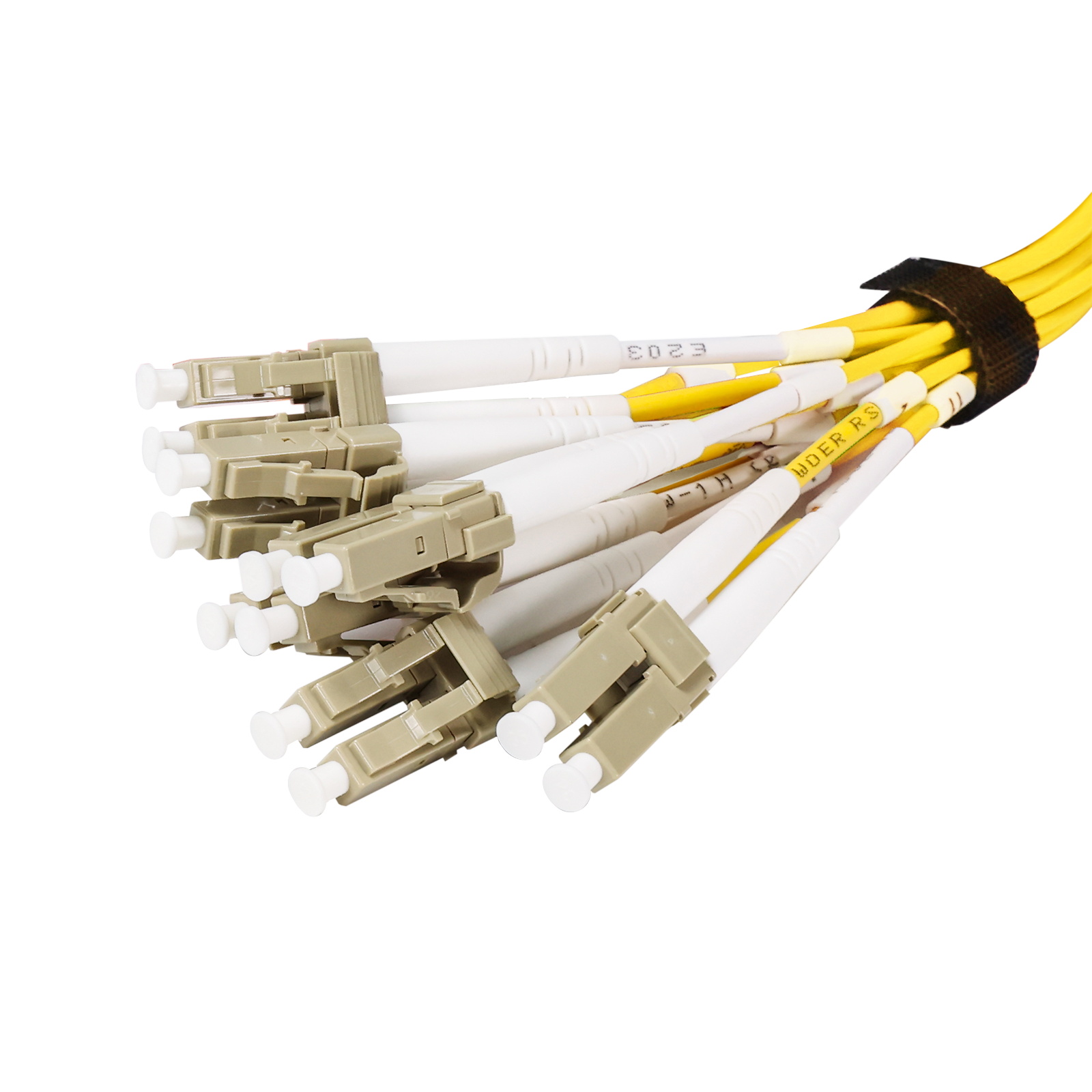 4m (13ft) MPO-12 APC (Female) to 6x LC UPC Duplex OS2 Singlemode Elite ...