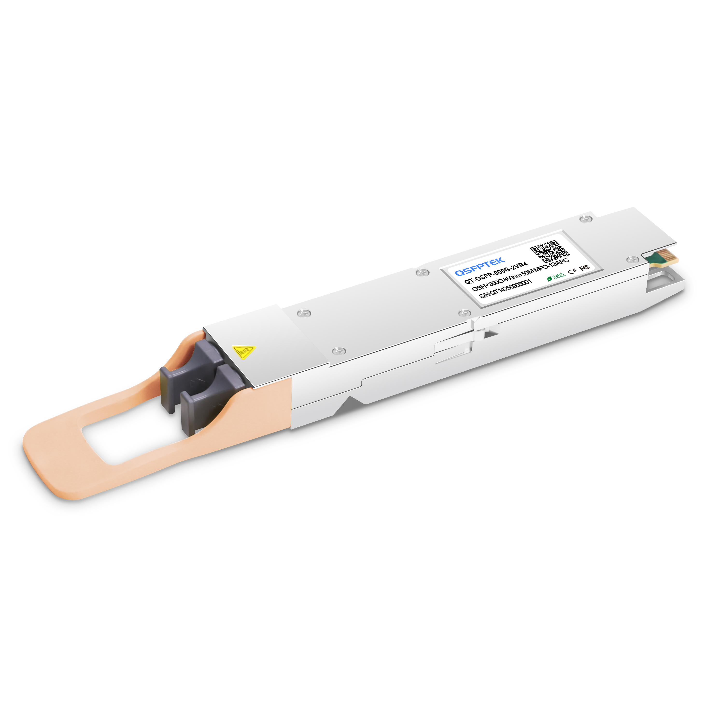 H3C OSFP-800G-VR8-MM850-DMPO Compatible 800GBASE-SR8 2SR4 OSFP Finned ...