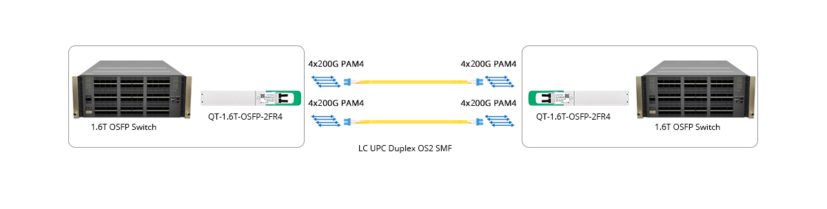 NVIDIA Mellanox InfiniBand Compatible 1.6T OSFP224 2FR4 2km InfiniBand ...
